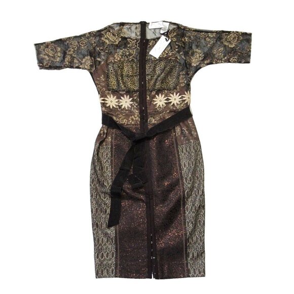 Byron Lars | Dresses | Byron Lars Beauty Mark Carissima Sheath In Gold ...